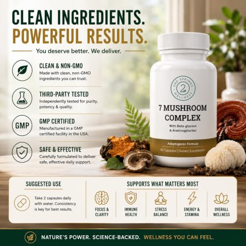7 mushroom supplement for overall wellness