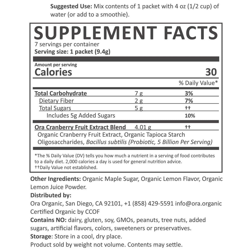 7 servings of cranberry goodness