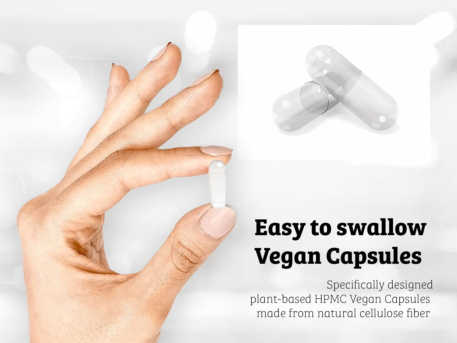 70,000 clear vegan capsules supply