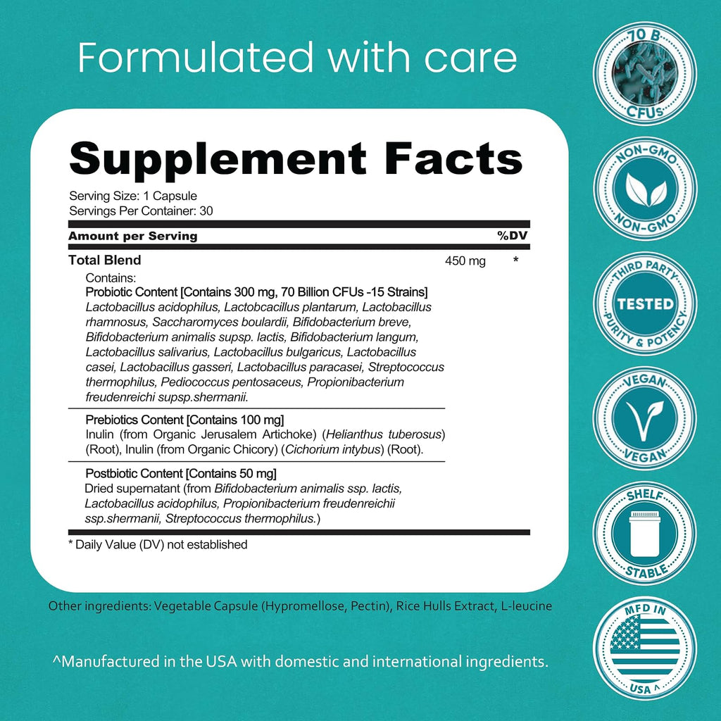 70 billion CFU digestive health support