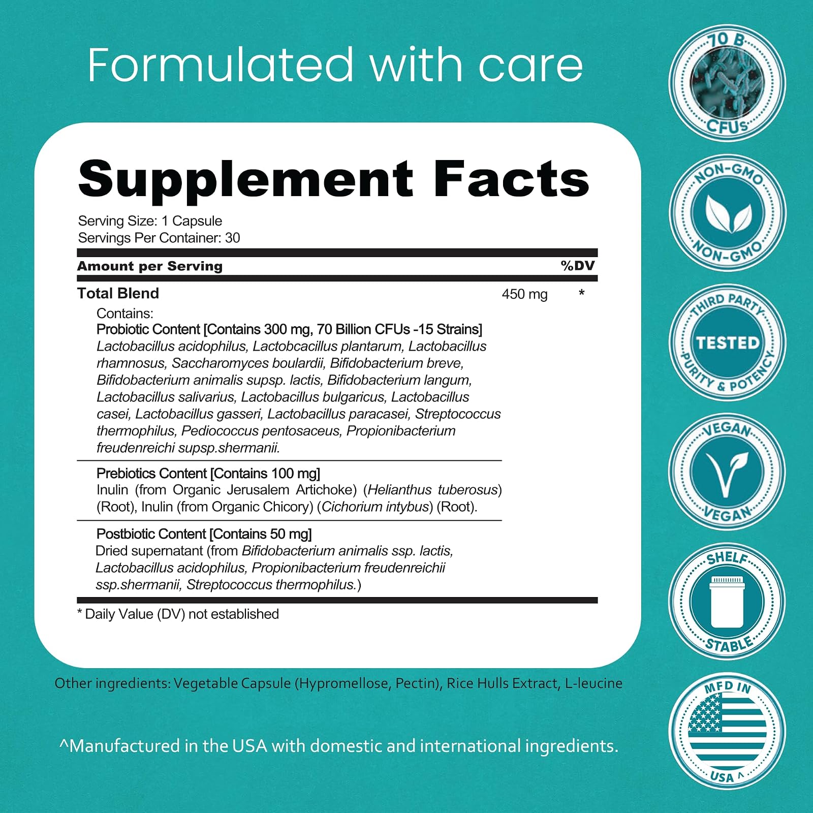 70 billion CFU digestive health support
