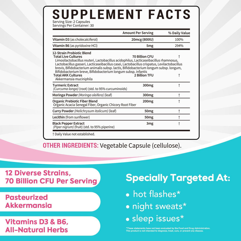 70 billion CFU probiotic capsules