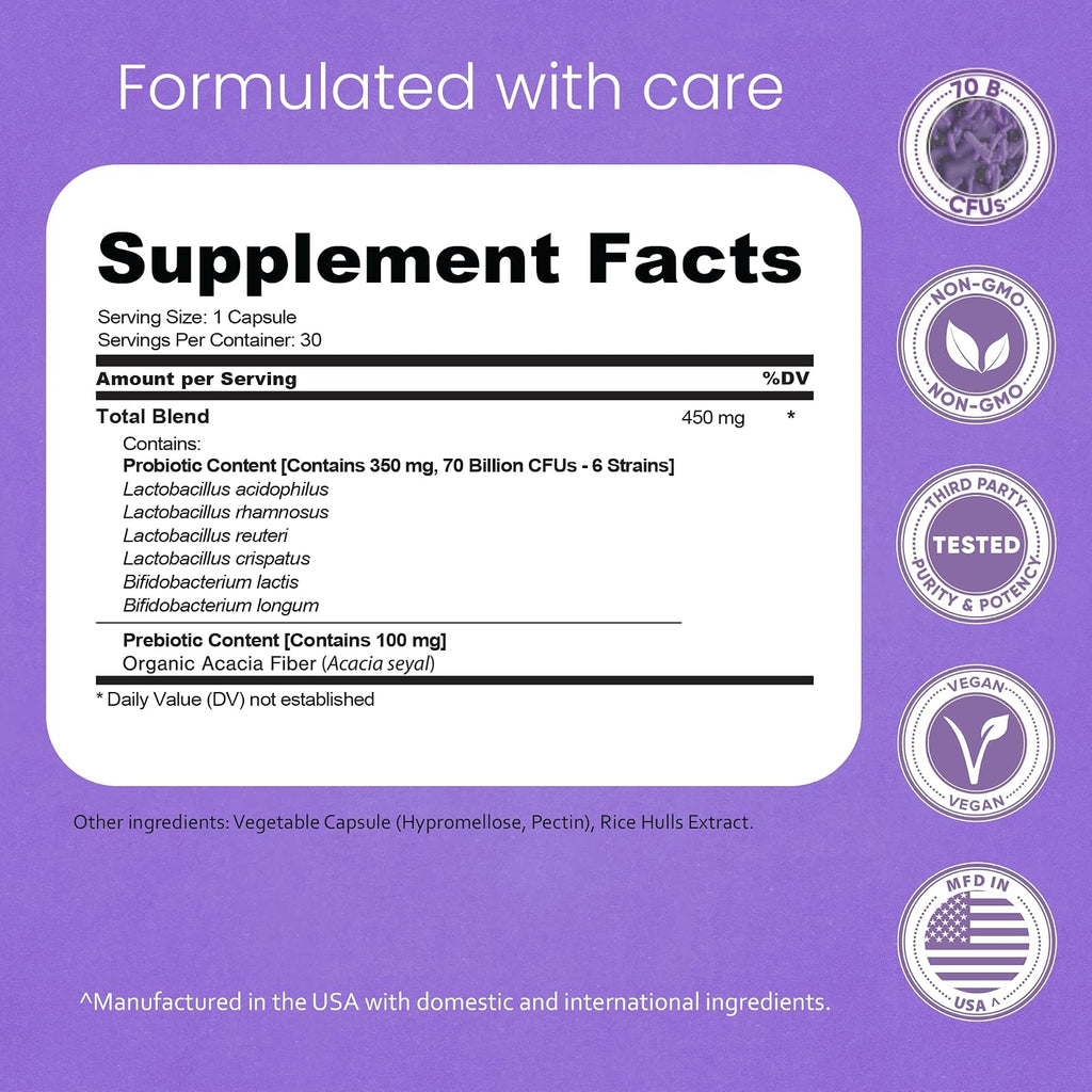 70 billion CFU probiotic for women