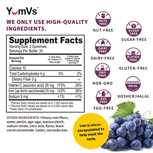 70 count iron gummies for convenience