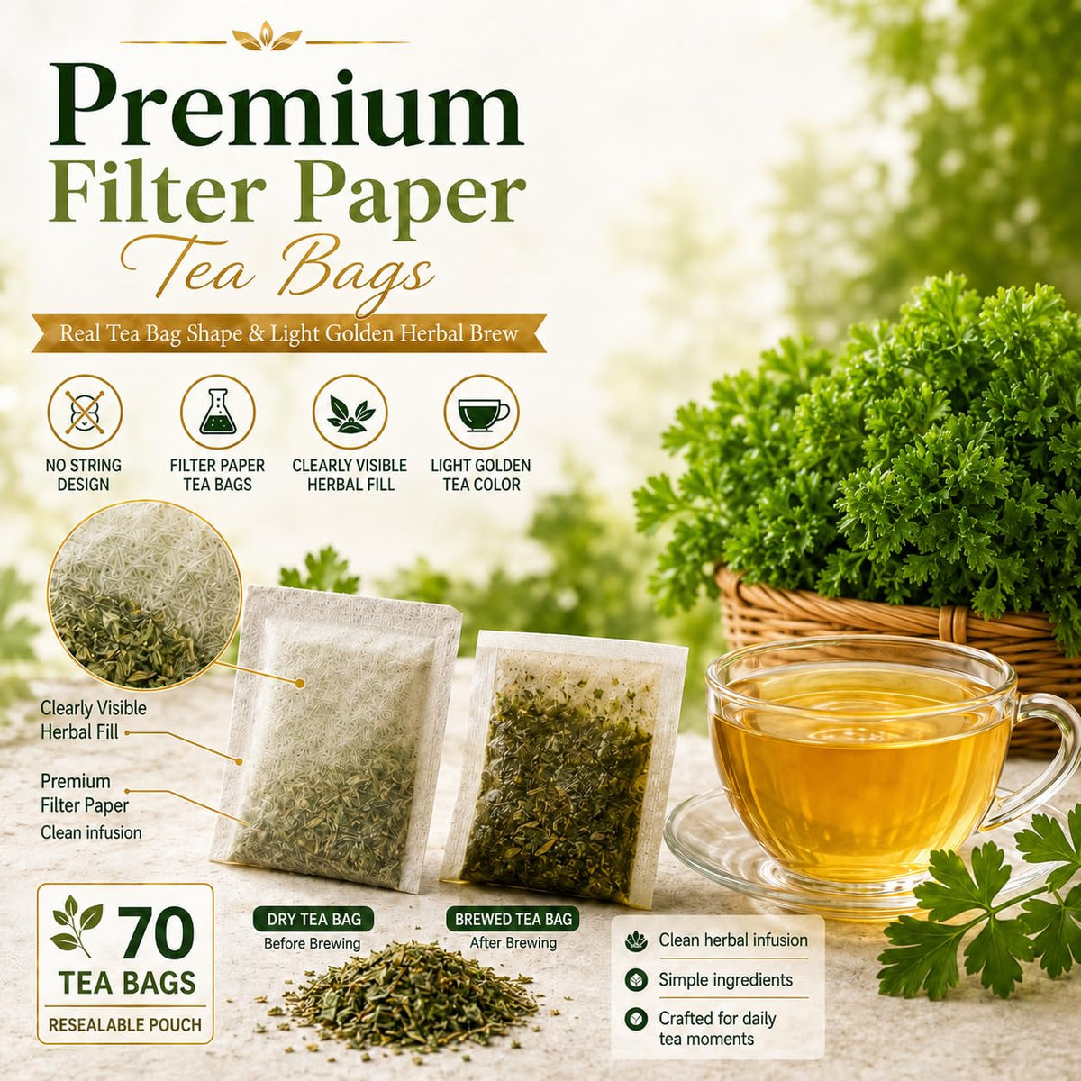 70 count parsley tea bags