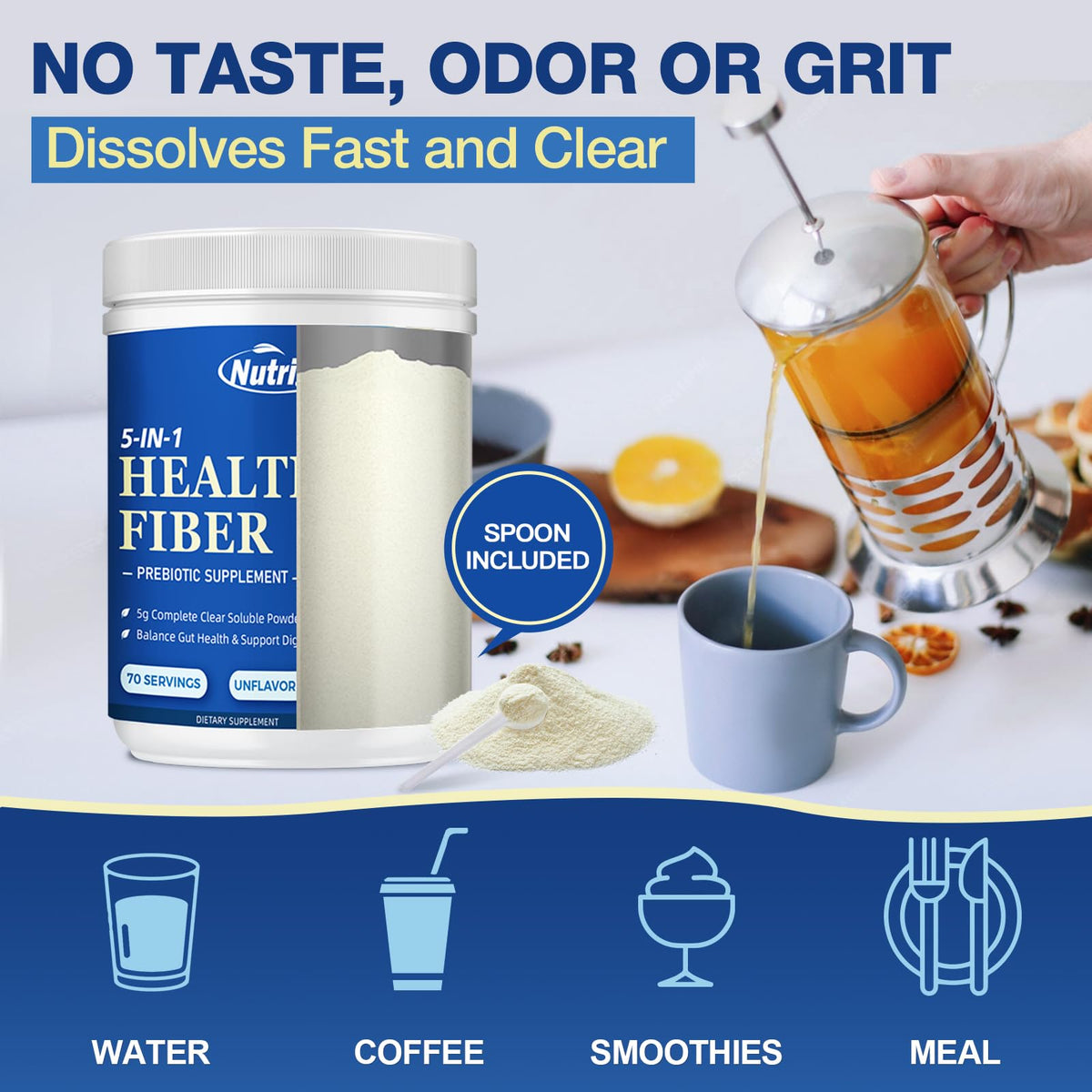 70 servings of soluble fiber