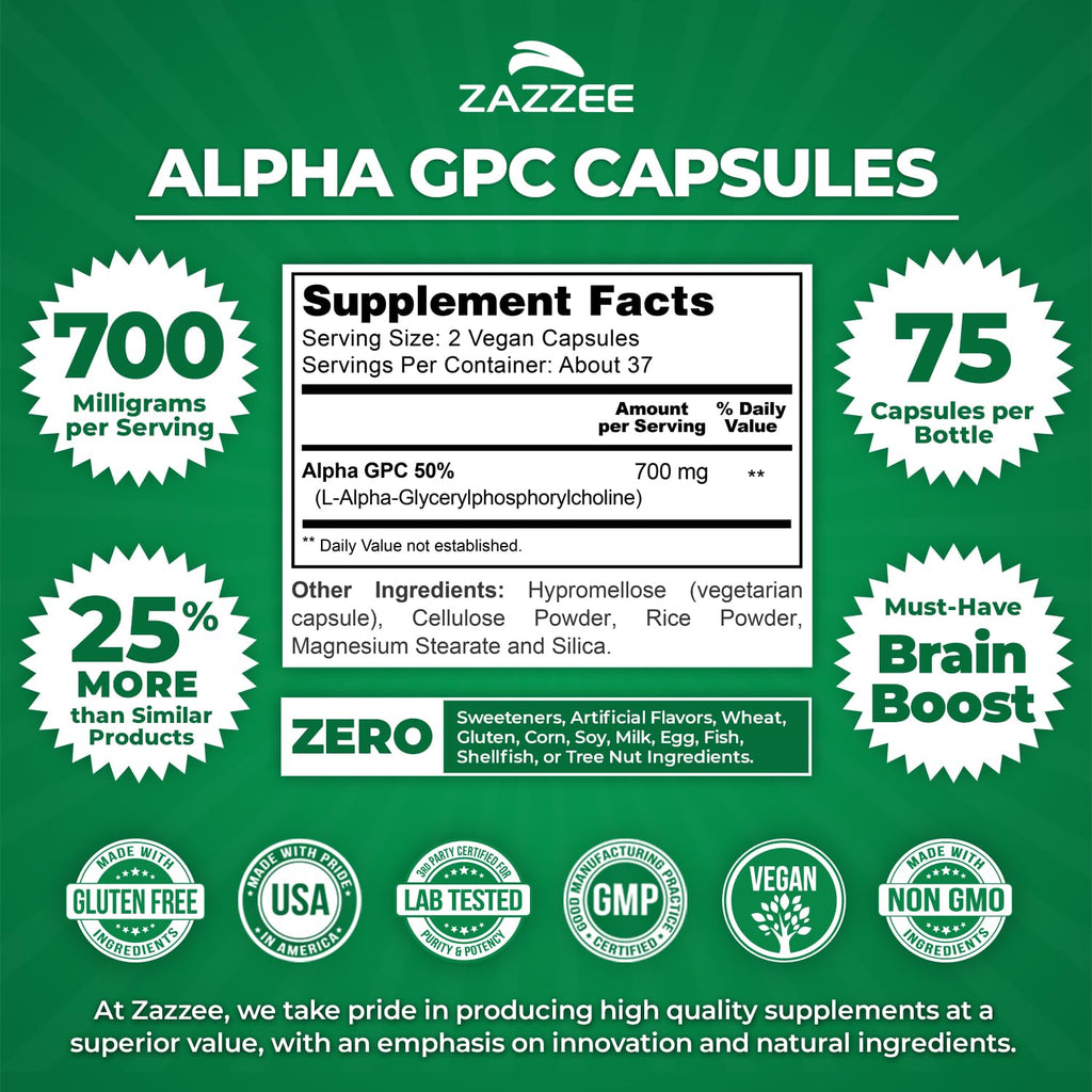 700 mg Alpha GPC capsules