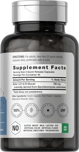 700 mg Beta Glucan for digestive health