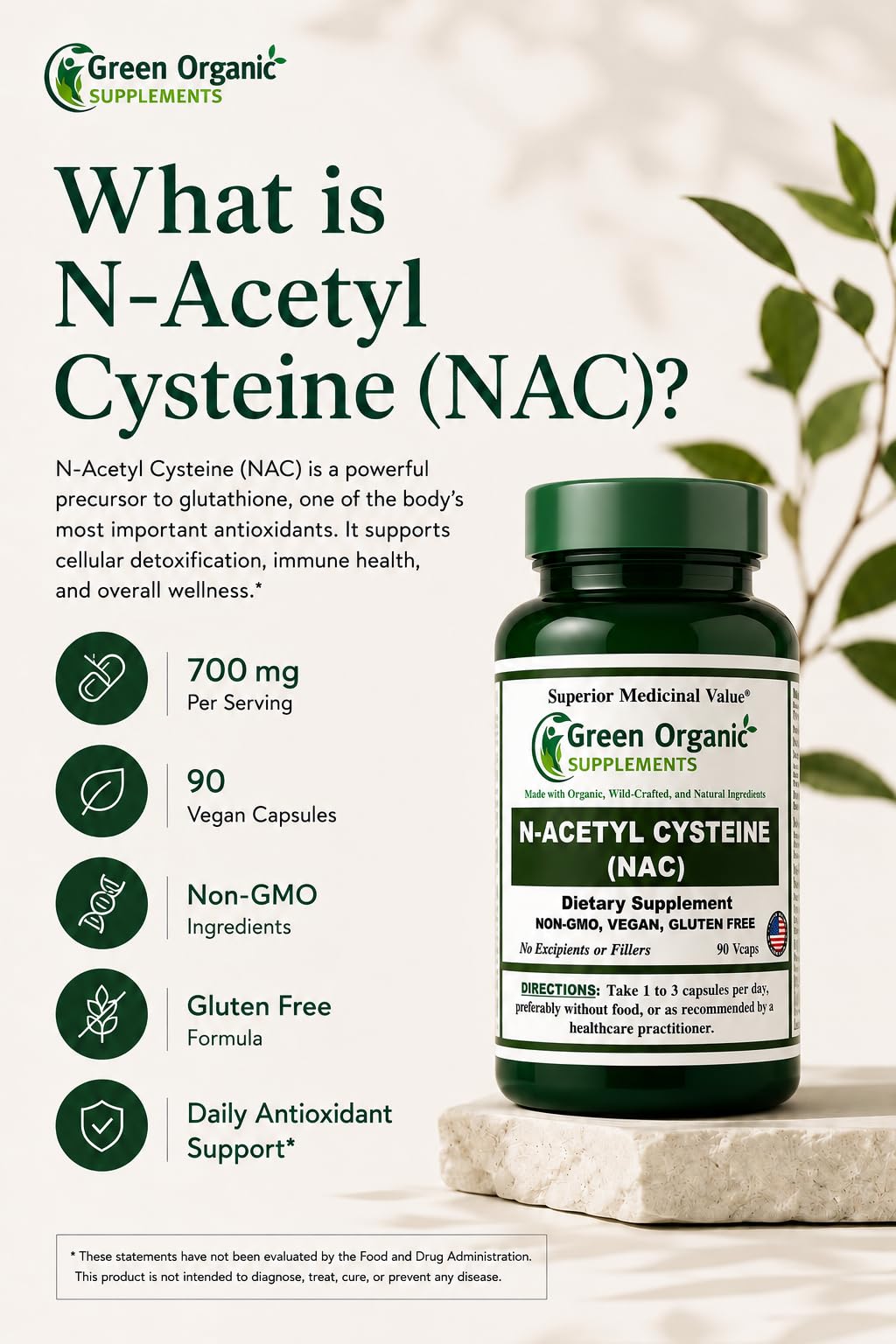 700 mg N-Acetyl Cysteine supplement