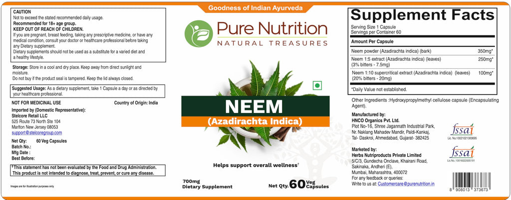 700 mg neem capsules for daily use