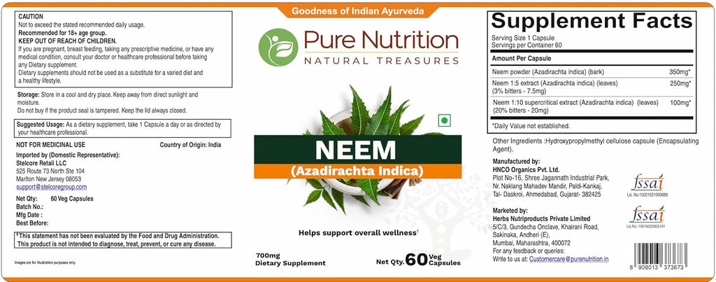 700 mg neem extract for immunity