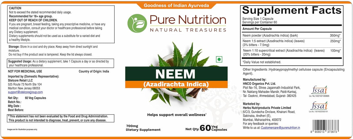 700 mg neem extract for immunity