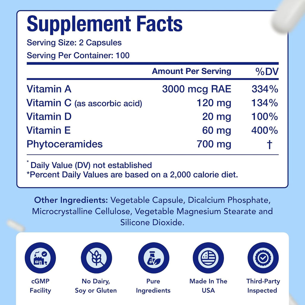 700 mg phytoceramides vitamin A capsules