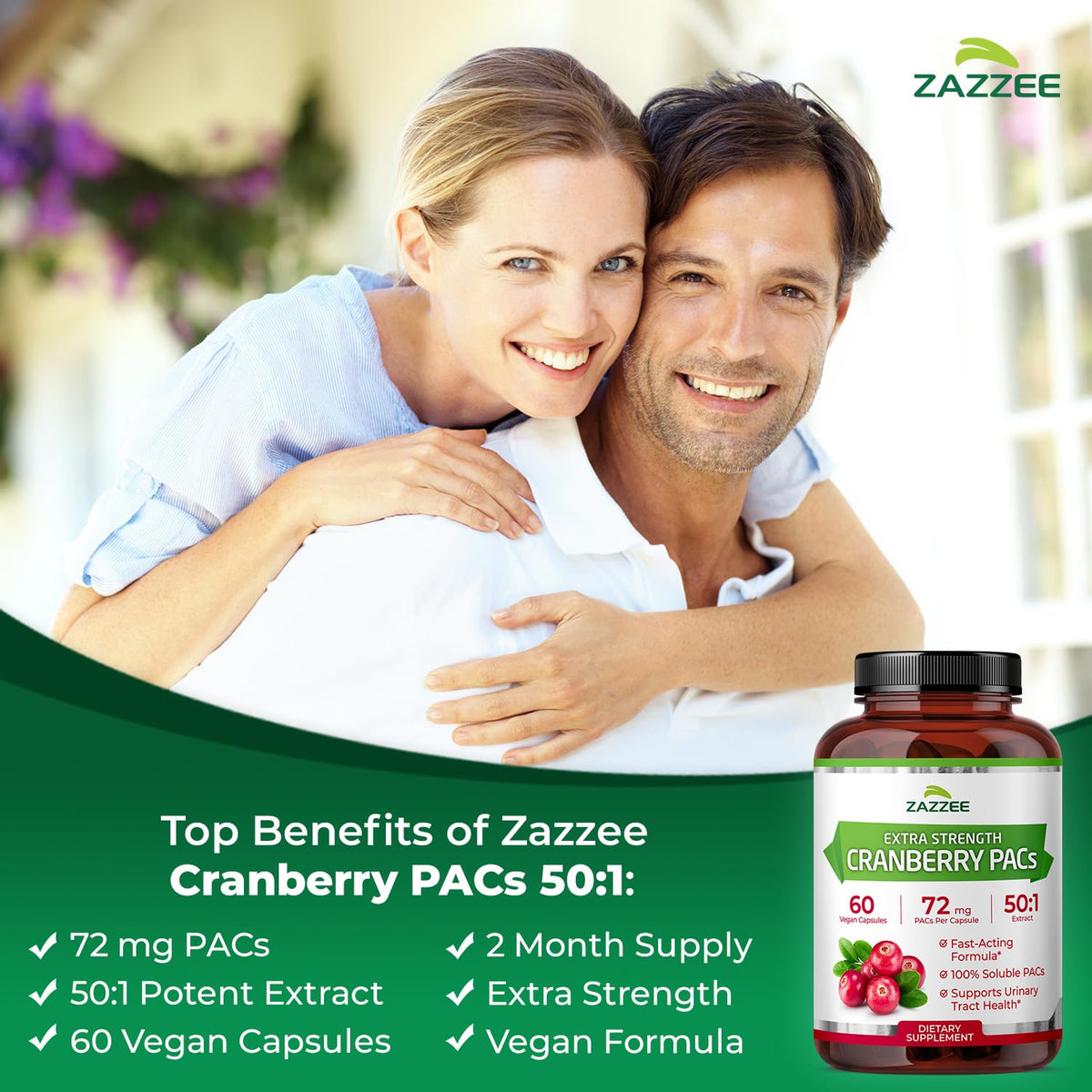 72 mg cranberry PACs for wellness