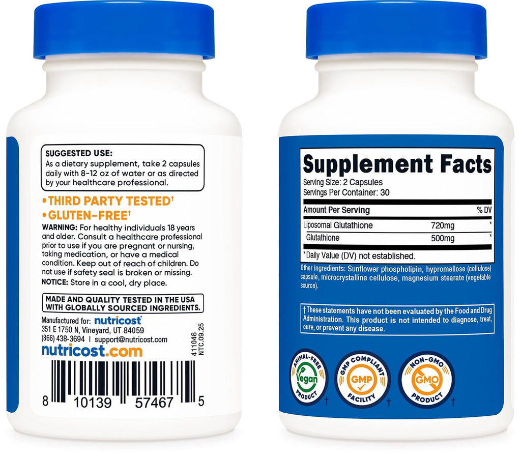 720 mg glutathione for detoxification