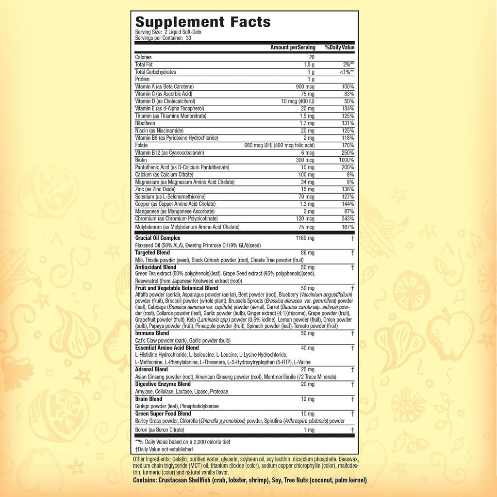 73 nutrient multivitamin for active women