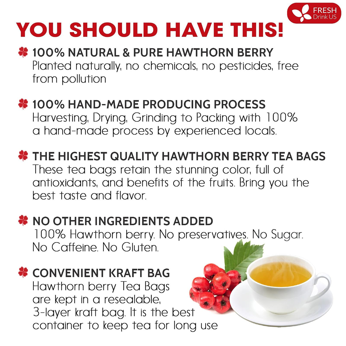 75 bags of hawthorn berry tea