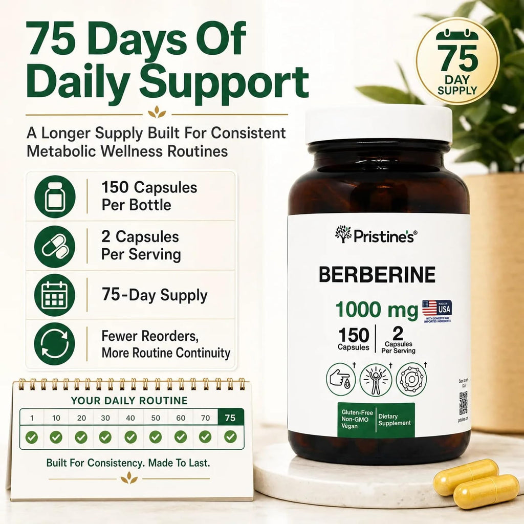 75 capsules of pure berberine