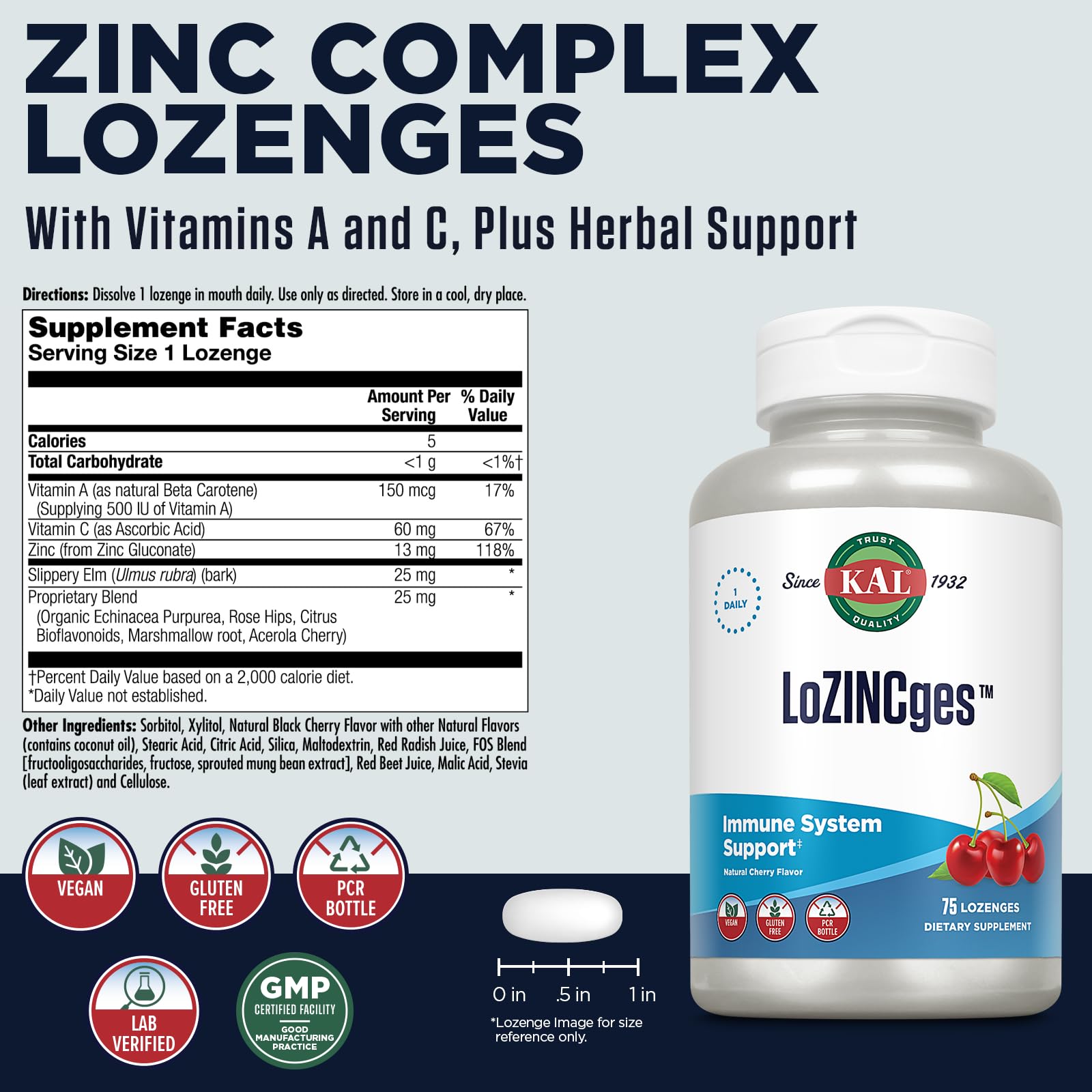75 count cherry zinc lozenges