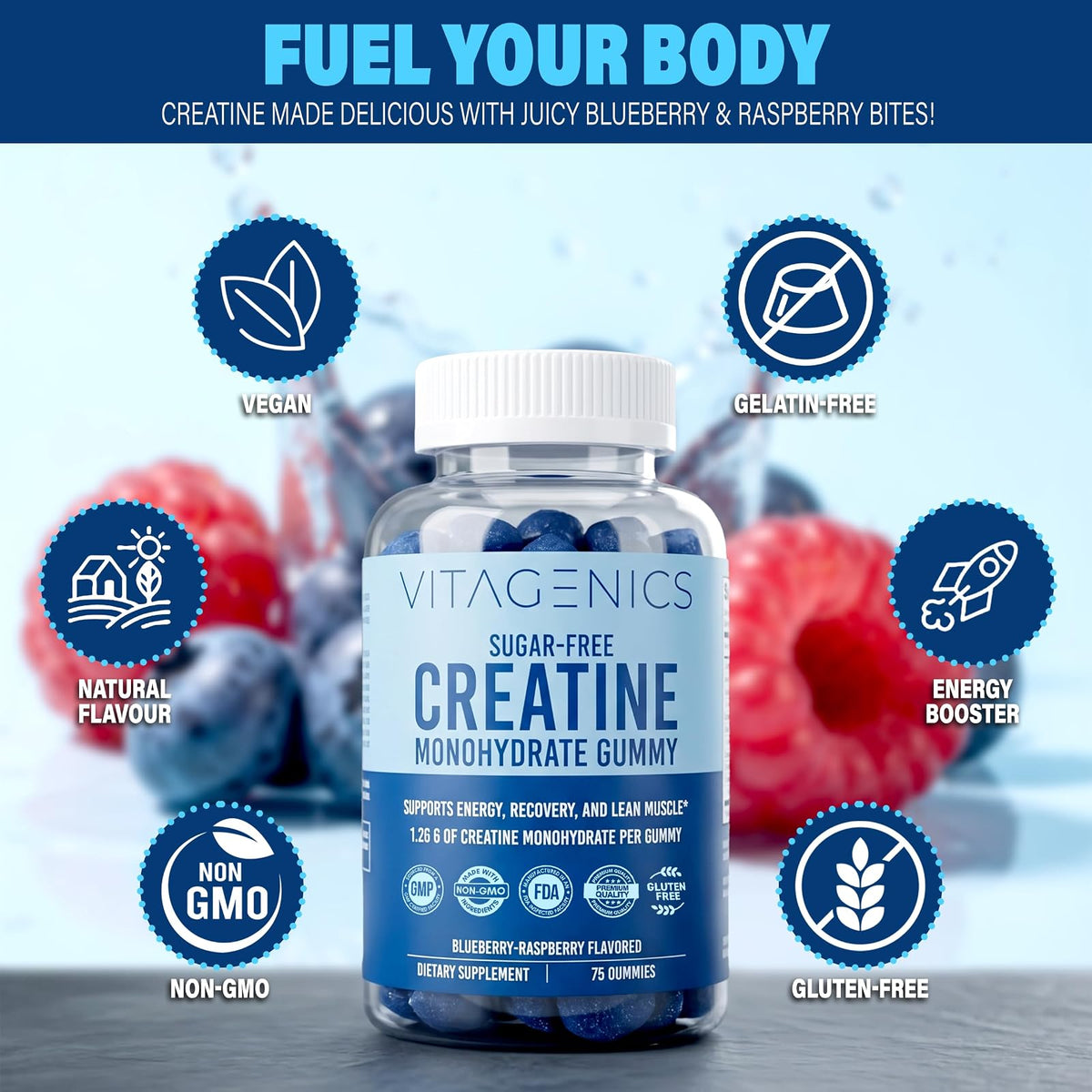 75 count creatine supplement gummies