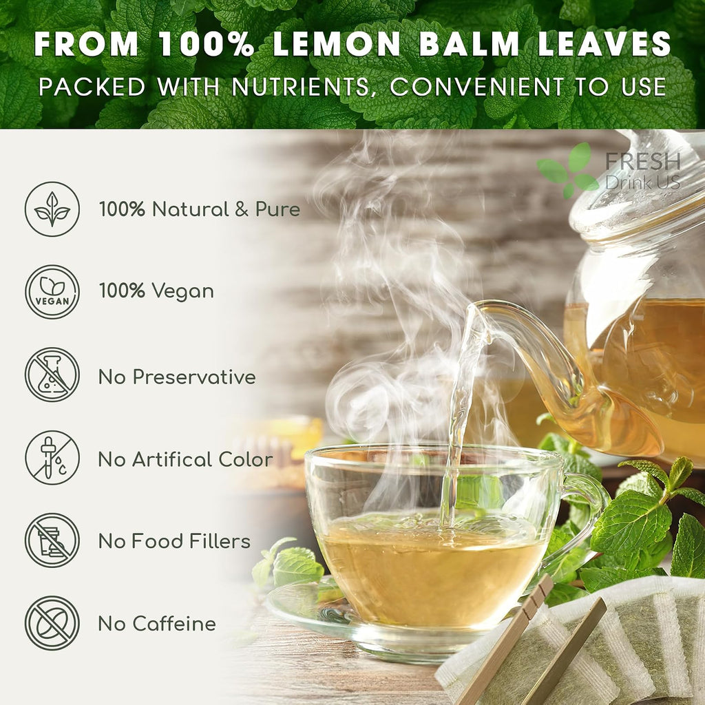 75 count lemon balm tea bags