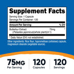 75 mg Butterbur capsules for health