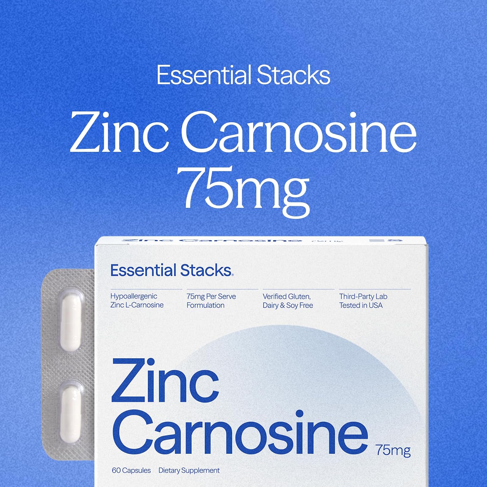 75 mg Zinc Carnosine for gut health