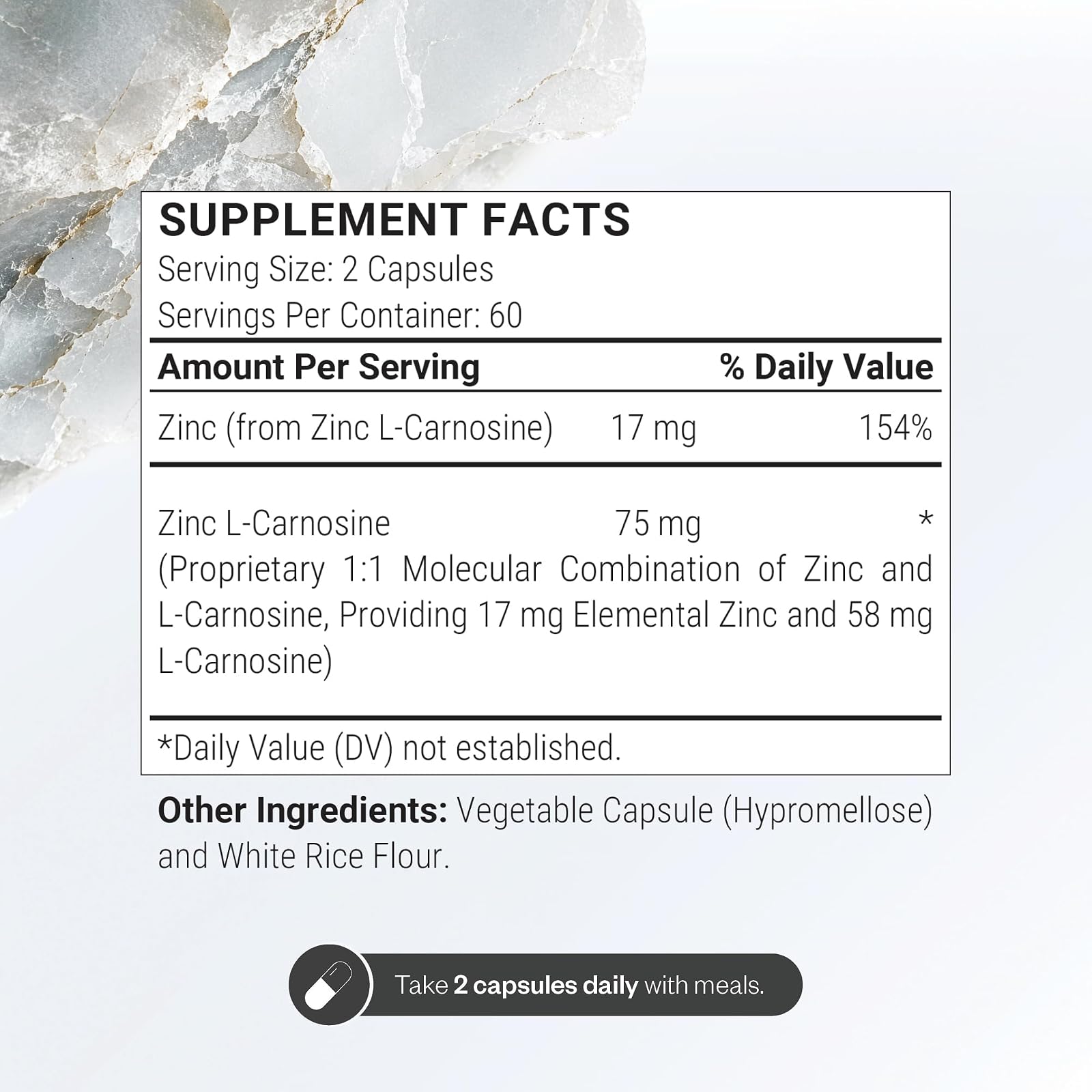 75 mg zinc L-Carnosine for wellness