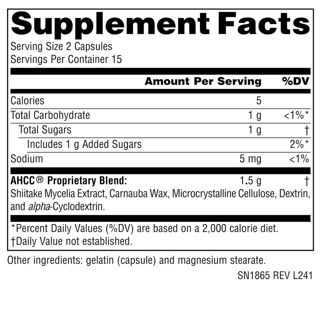 750 mg AHCC capsules for wellness