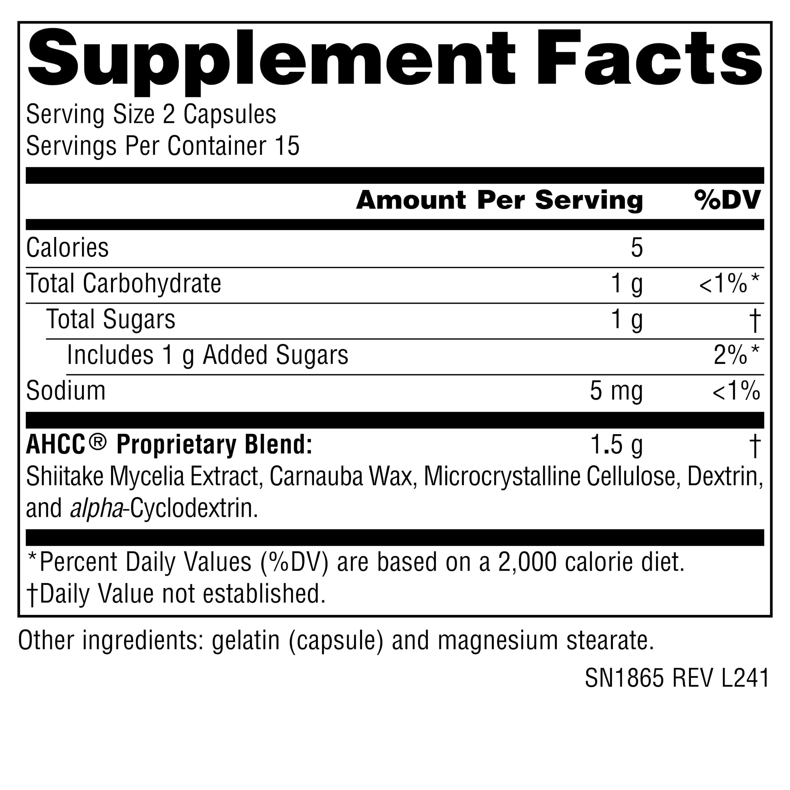 750 mg AHCC capsules for wellness