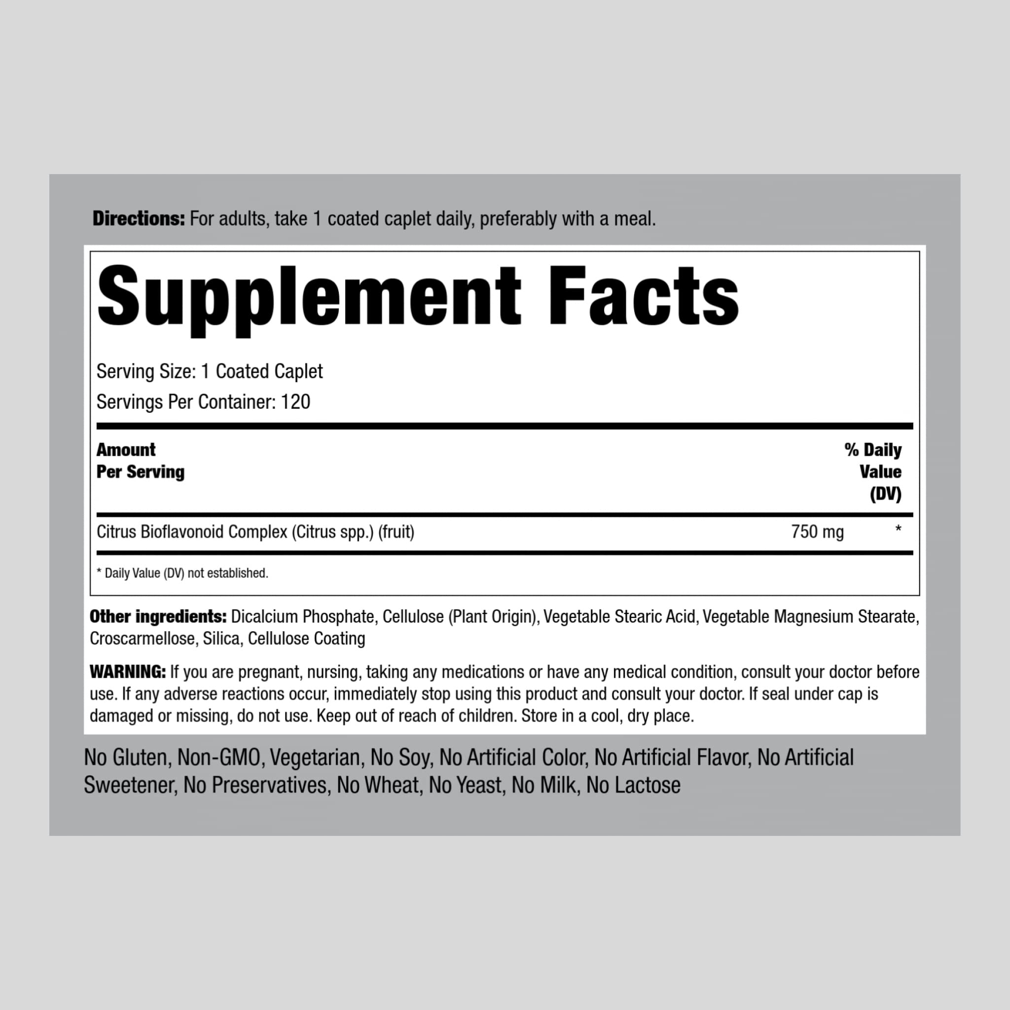 750 mg citrus bioflavonoids caplets