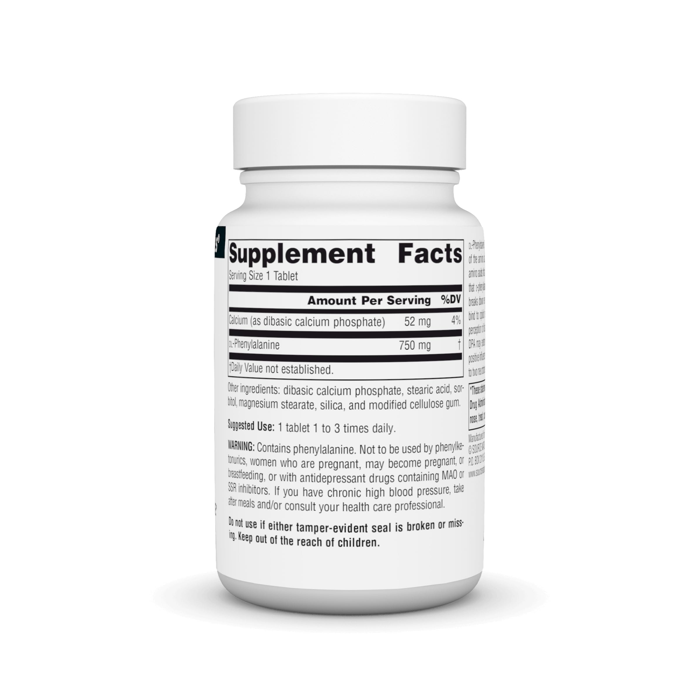 750 mg DL-Phenylalanine supplement benefits