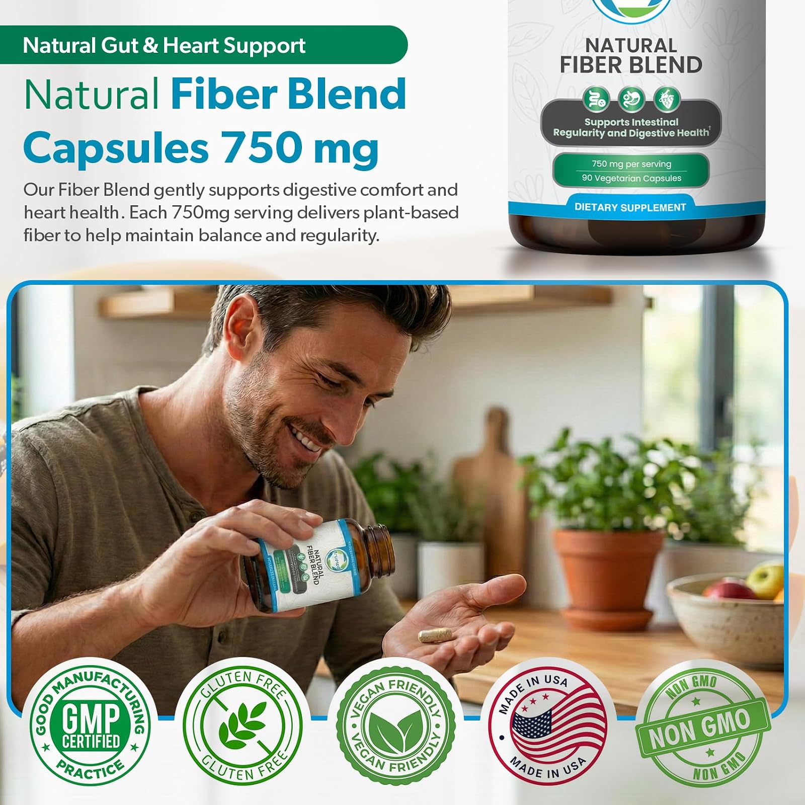 750 mg fiber for daily support