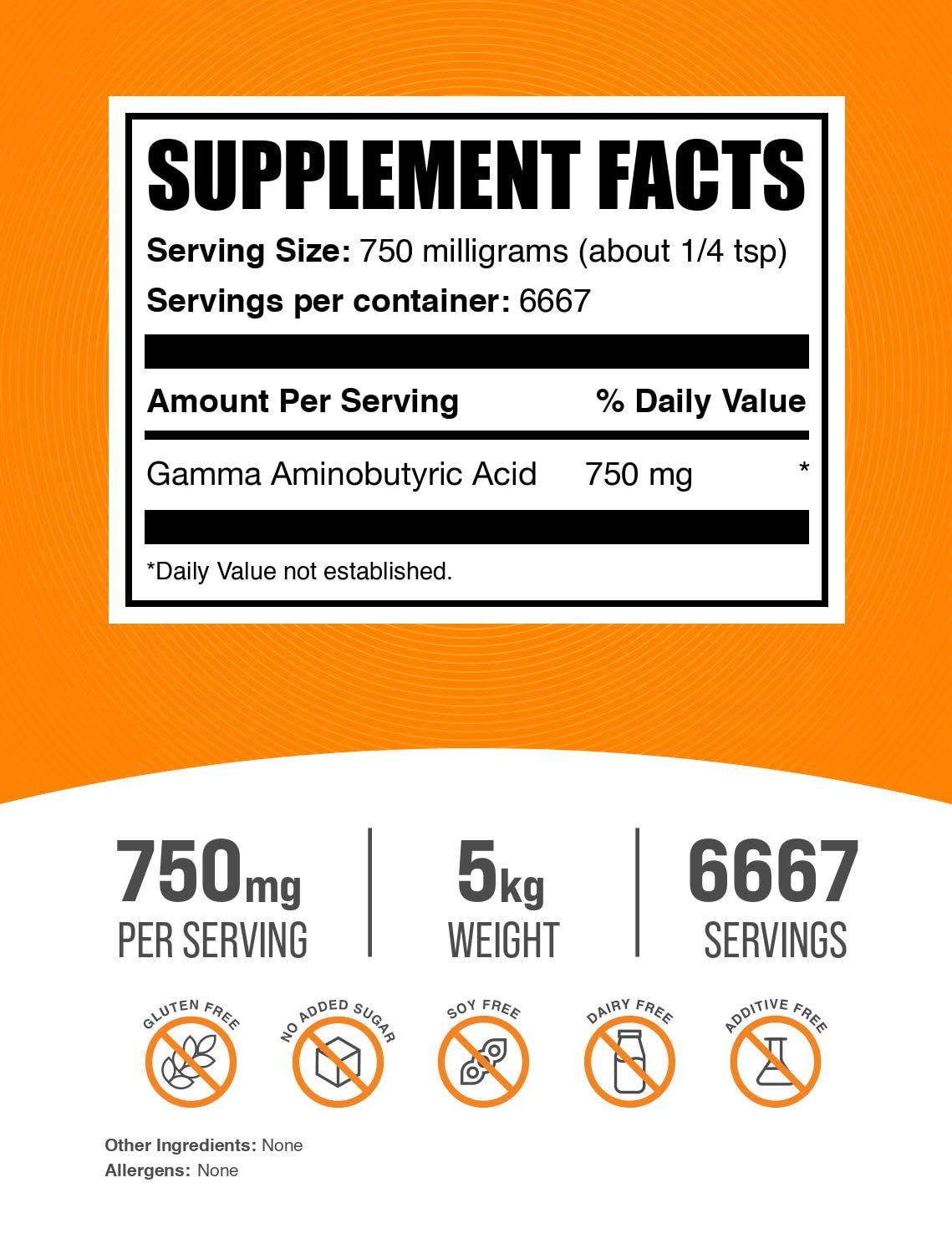 750 mg GABA supplement bulk