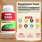 750 mg gaba veggie capsules