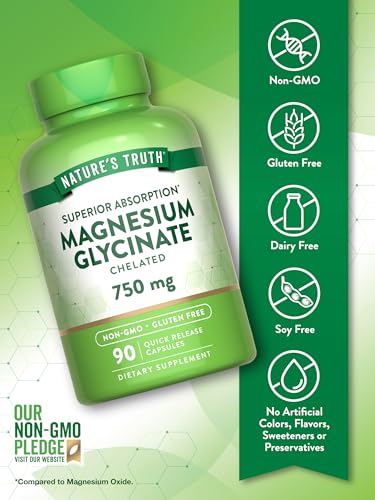 750 mg magnesium bisglycinate supplement