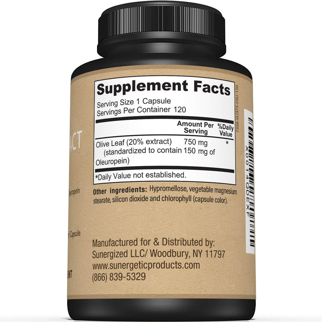 750 mg olive leaf capsules