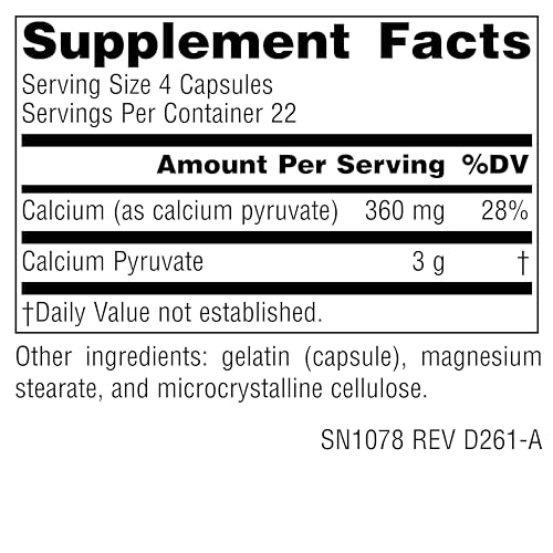 750 mg pyruvate for energy support