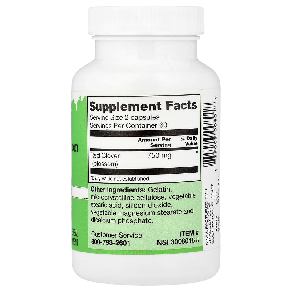750 mg red clover for wellness