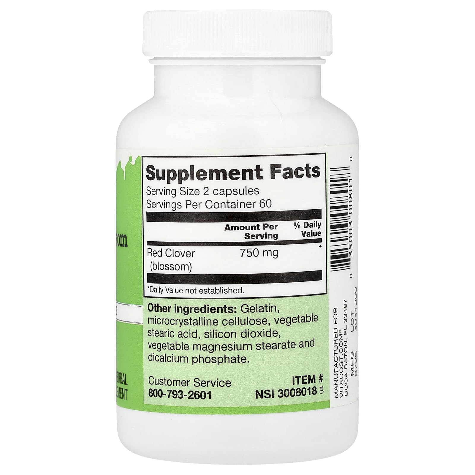 750 mg red clover for wellness