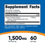 750 mg Tribulus capsules for vitality