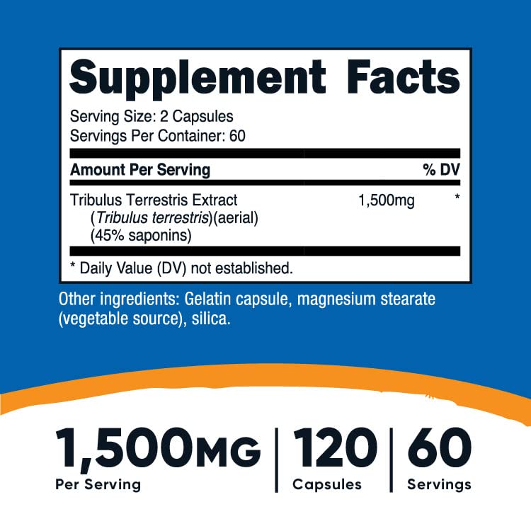 750 mg Tribulus extract for vitality