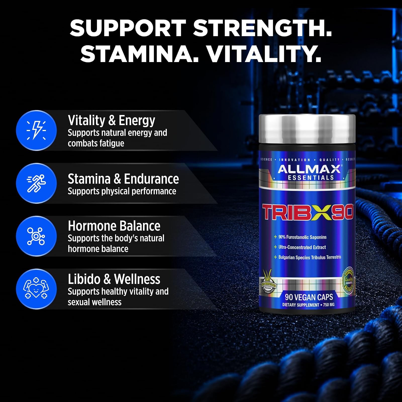 750 mg TribX90 capsules for men