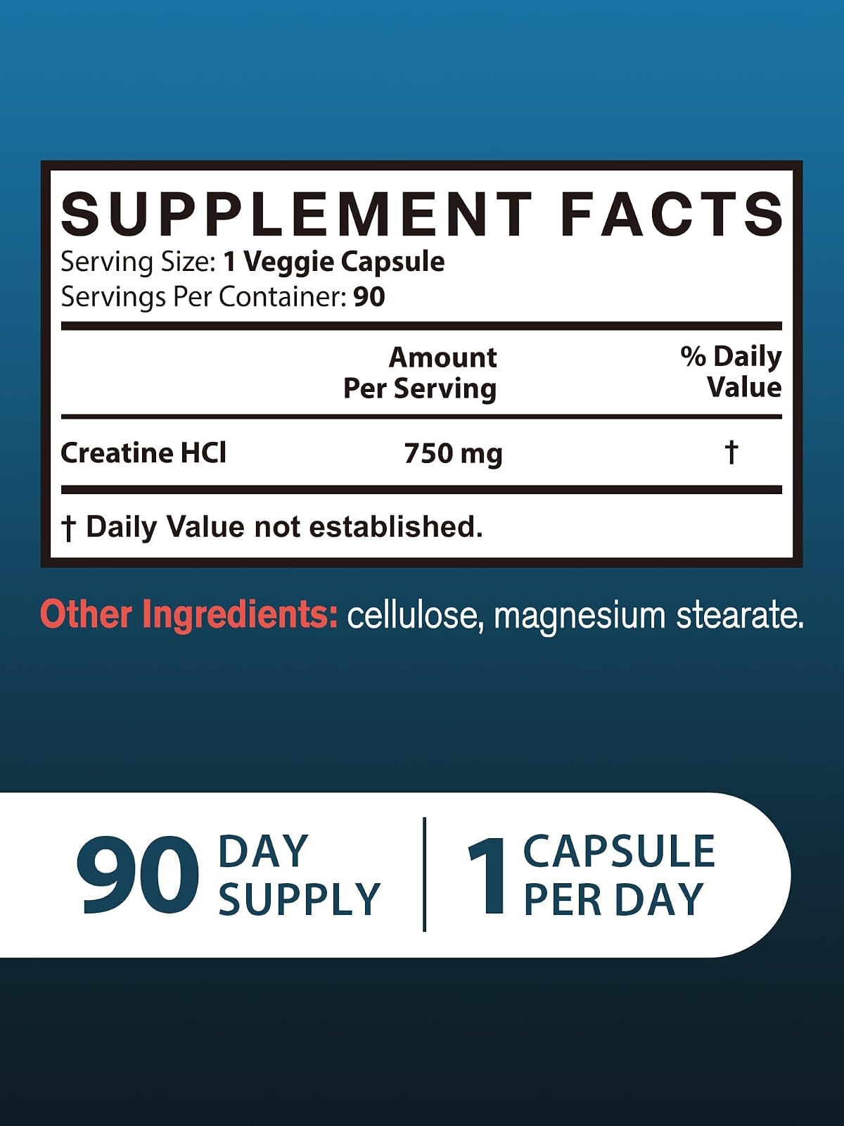 750 mg vegan creatine supplement