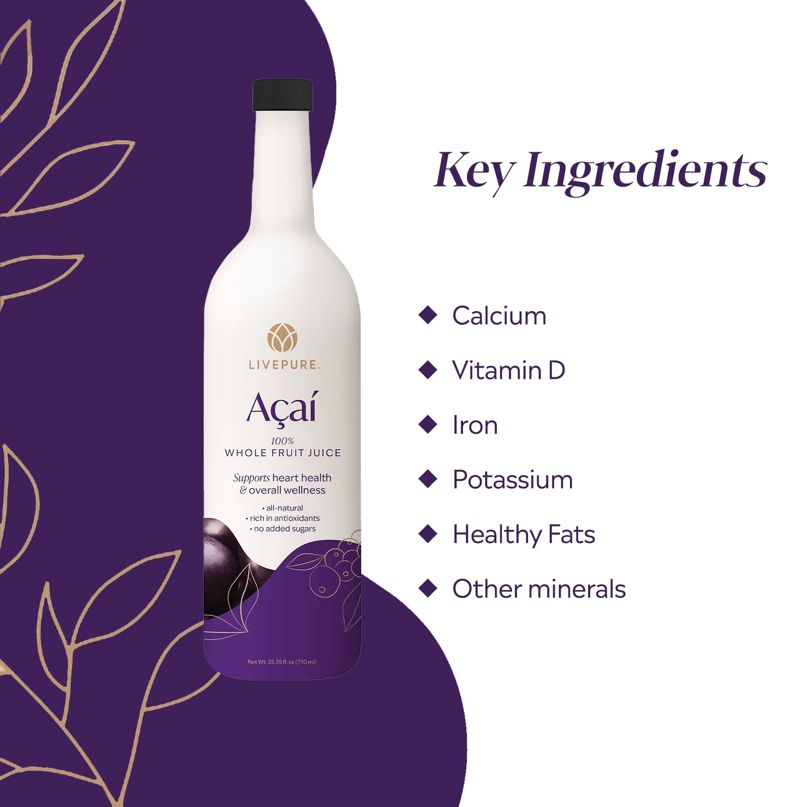 750 ml acai juice for energy