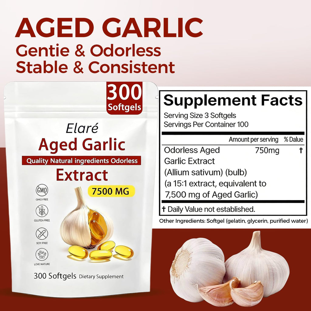 7500 mg garlic capsules for health