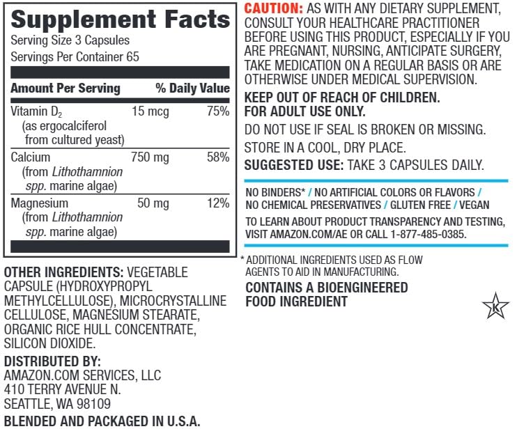 750mg calcium capsules with vitamin D2