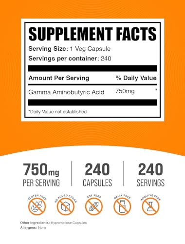 750mg GABA for stress relief