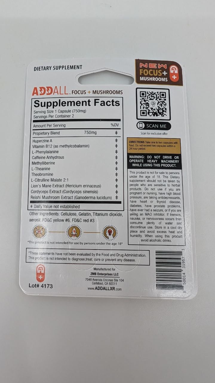750mg Lion's Mane for cognitive support