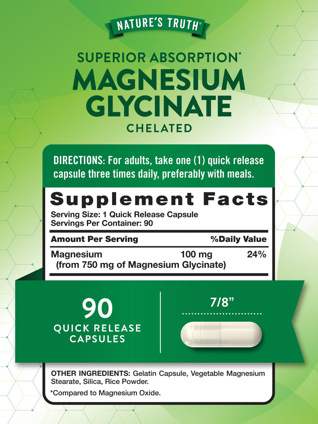 750mg magnesium glycinate for optimal health